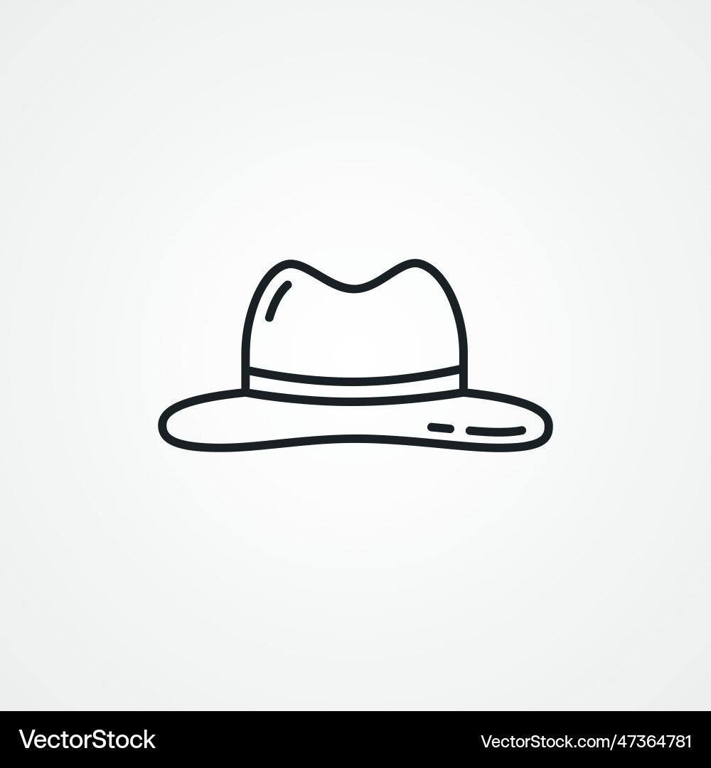 Hat line icon travel line icon Royalty Free Vector Image