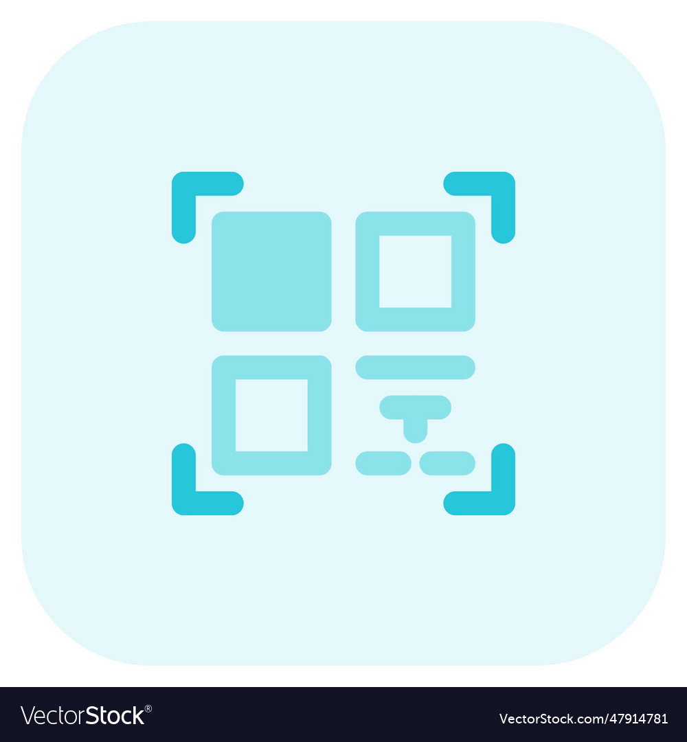 Qr code a two dimensional matrix barcode Vector Image