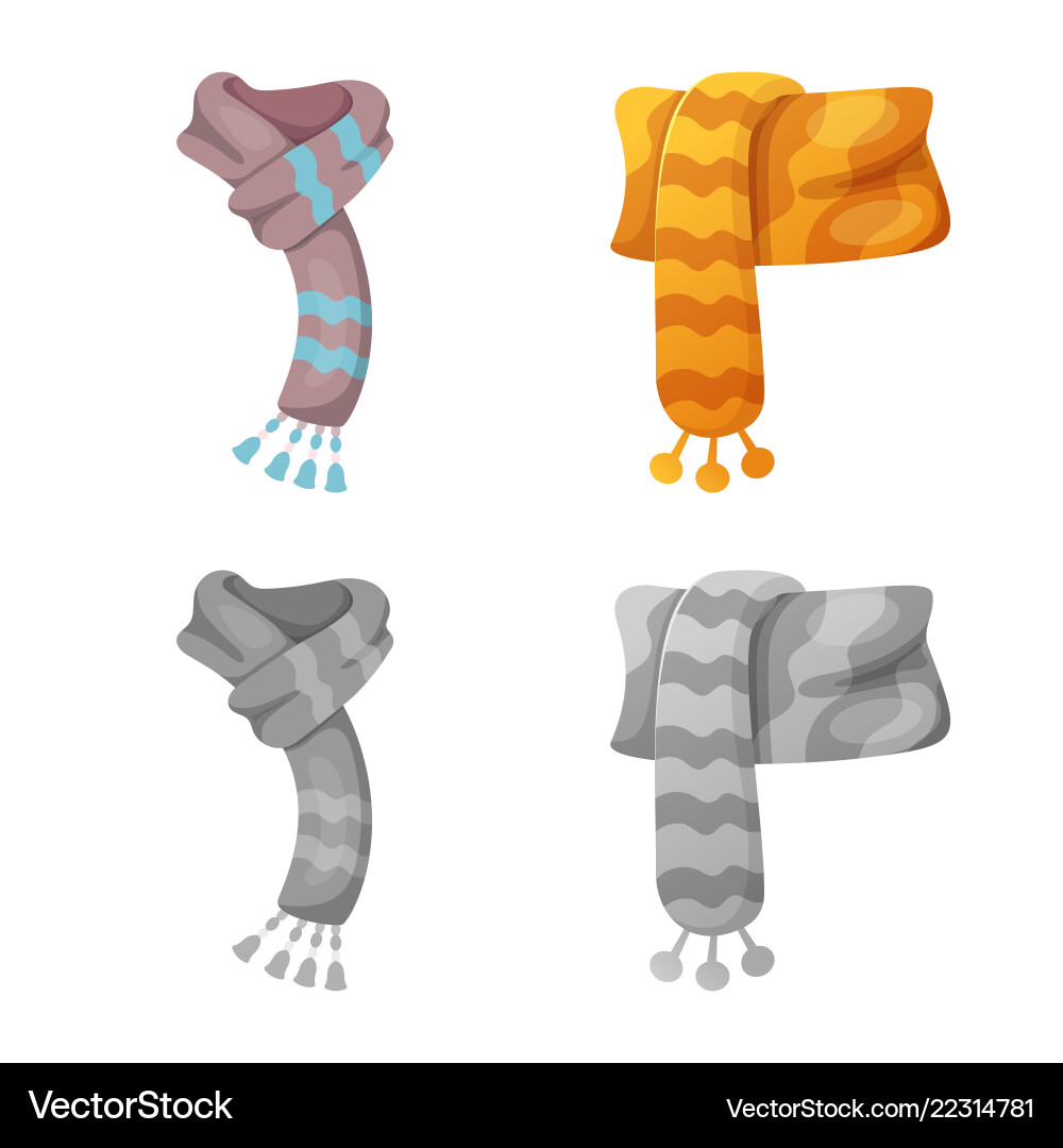Scarf and shawl sign Royalty Free Vector Image