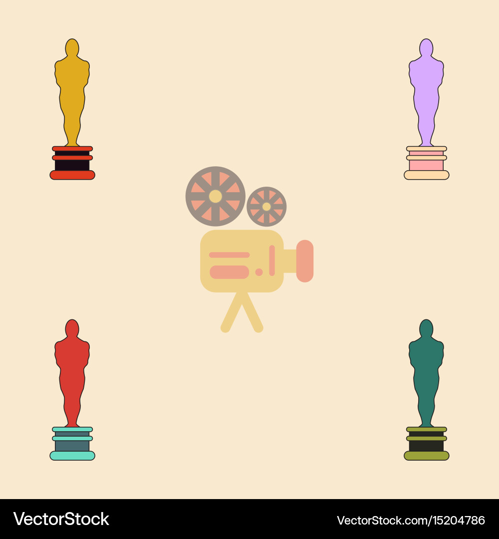 Best person award icon flat style Royalty Free Vector Image
