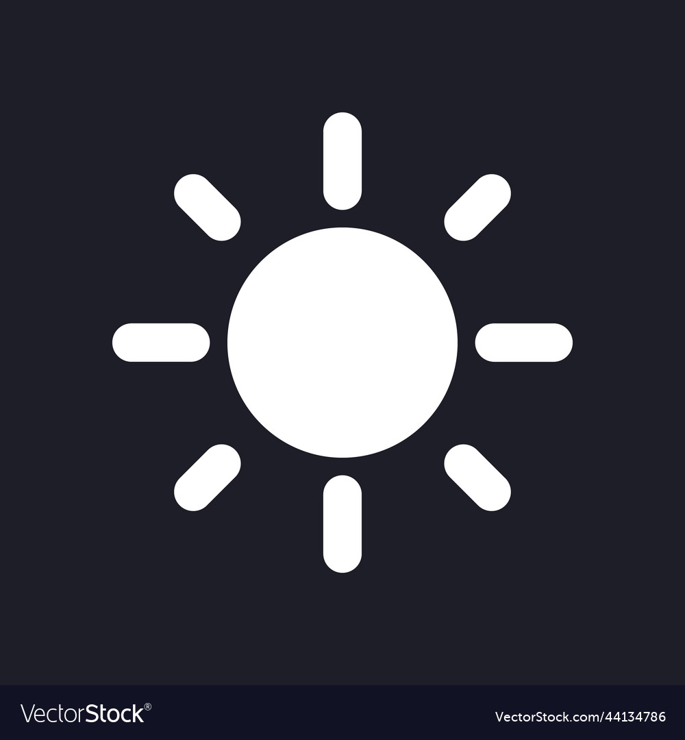 Brightness dark mode glyph ui icon Royalty Free Vector Image