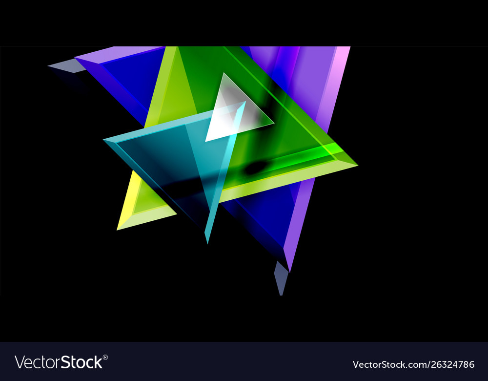Dynamic triangle composition abstract background Vector Image
