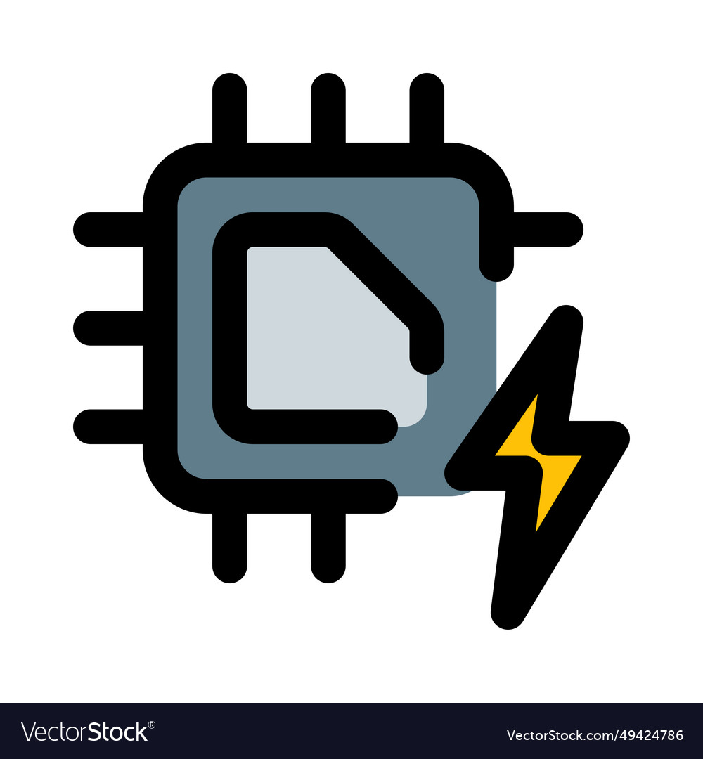 Electrical Erasing And Programming In Flash Chip Vector Image