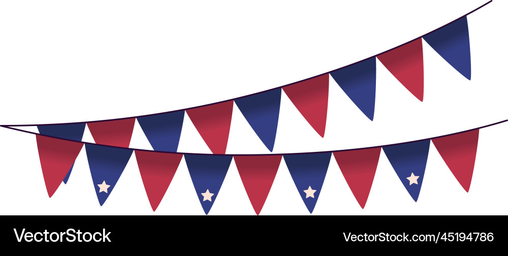 Garland festive decoration Royalty Free Vector Image