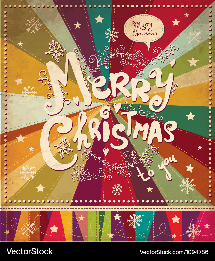 Merry christmas greeting card cover Royalty Free Vector