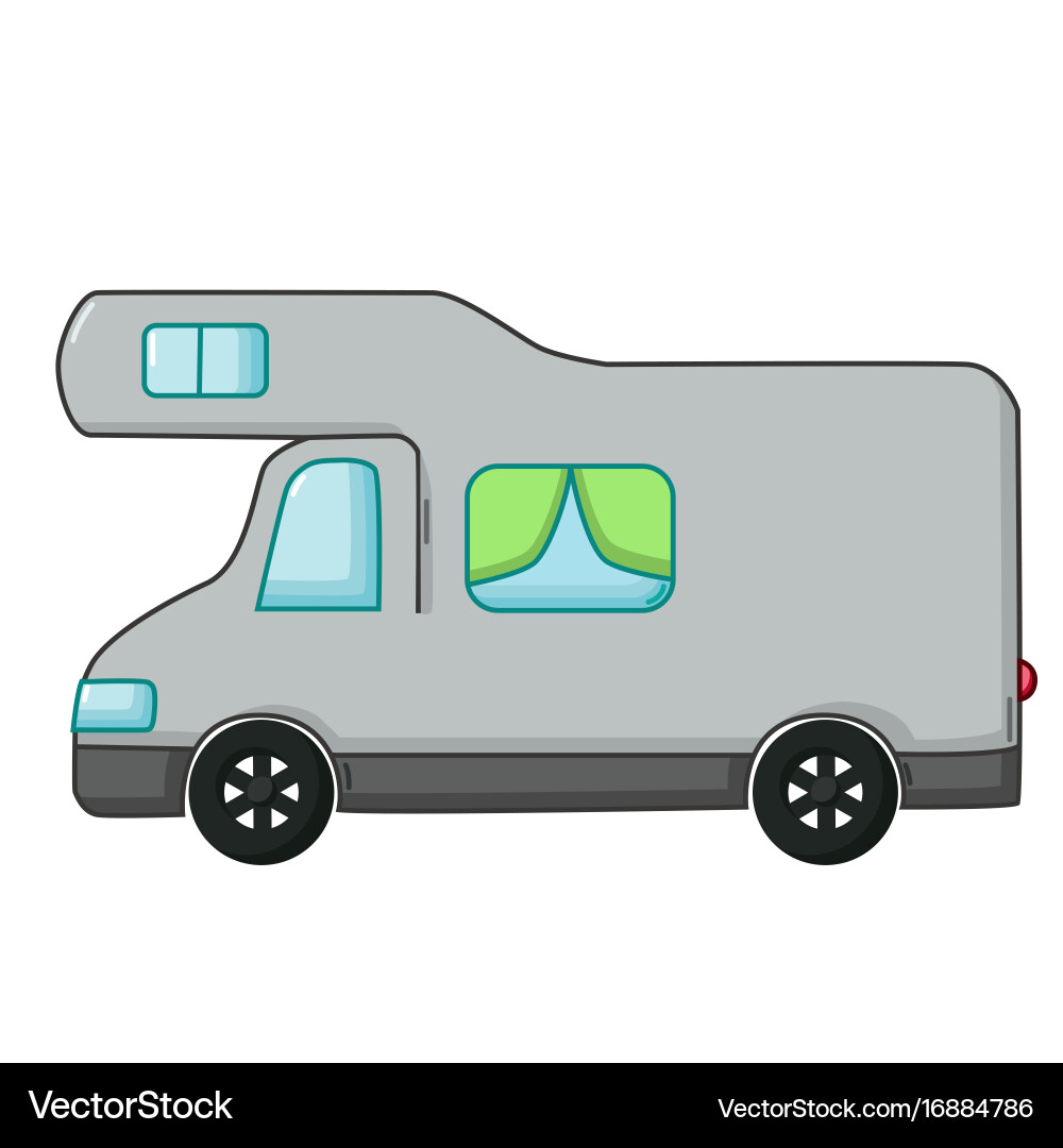 Motorhome icon cartoon style Royalty Free Vector Image