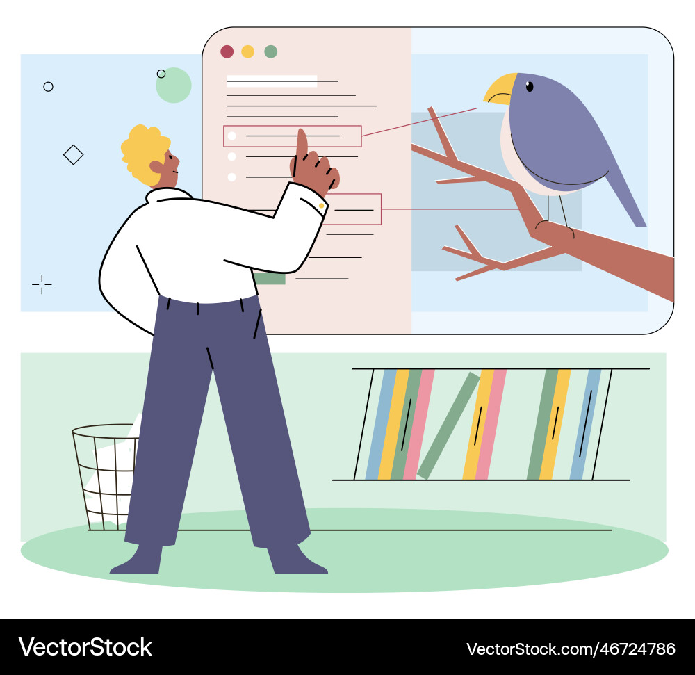 Online lessons distance education video course Vector Image