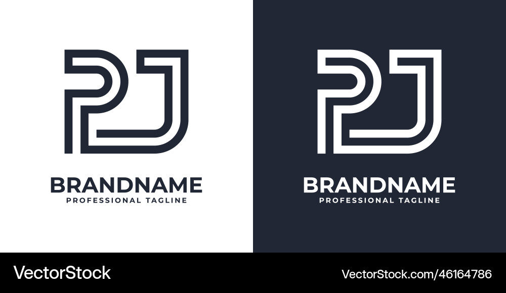 Simple pj monogram logo suitable for any business Vector Image