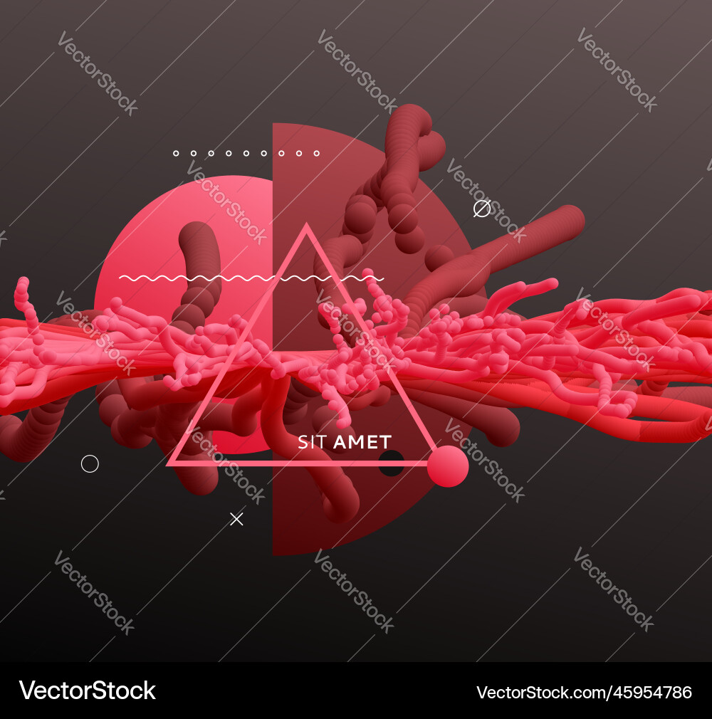 Small particles strive out of center floating Vector Image