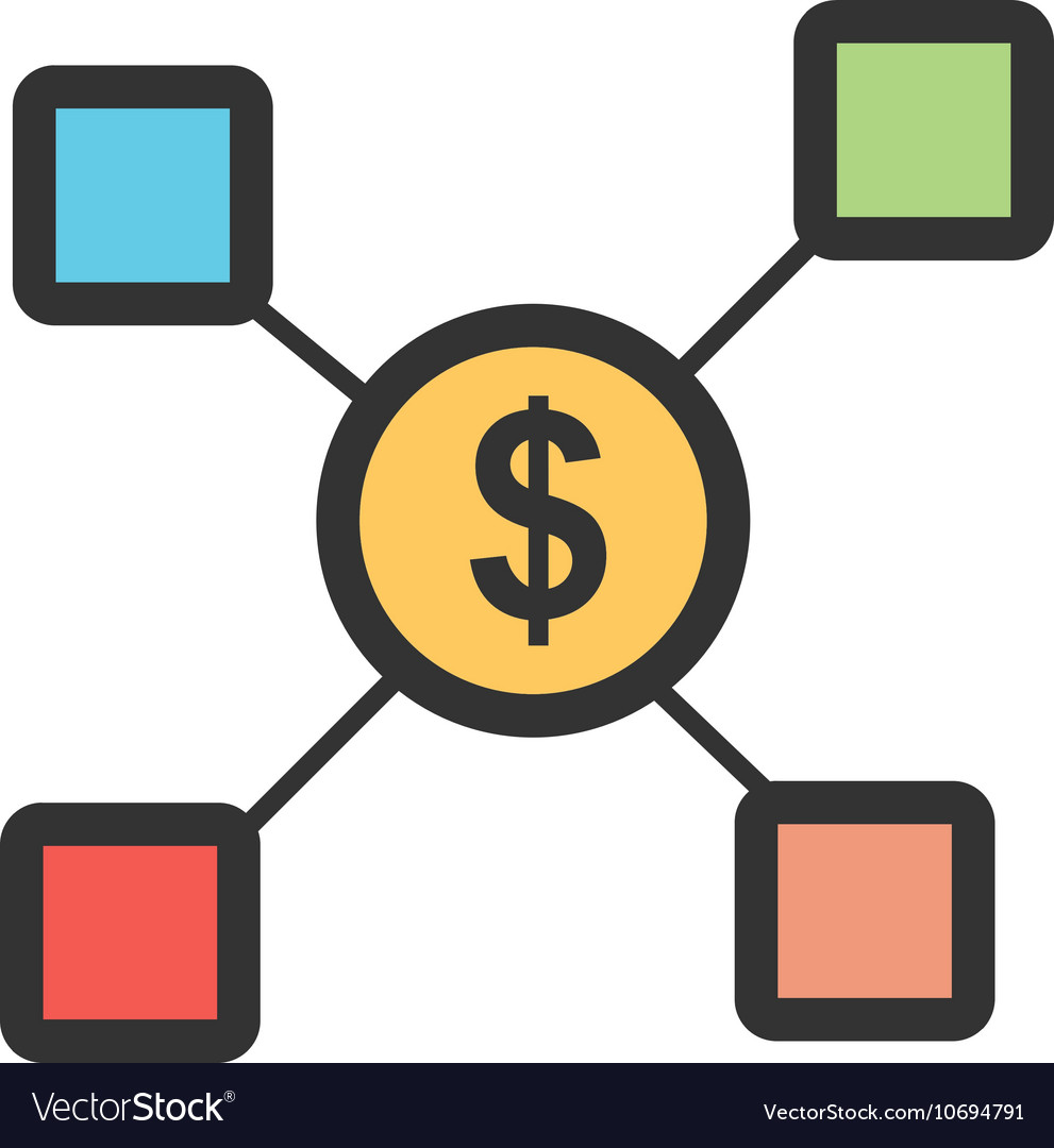 Cash distribution network Royalty Free Vector Image