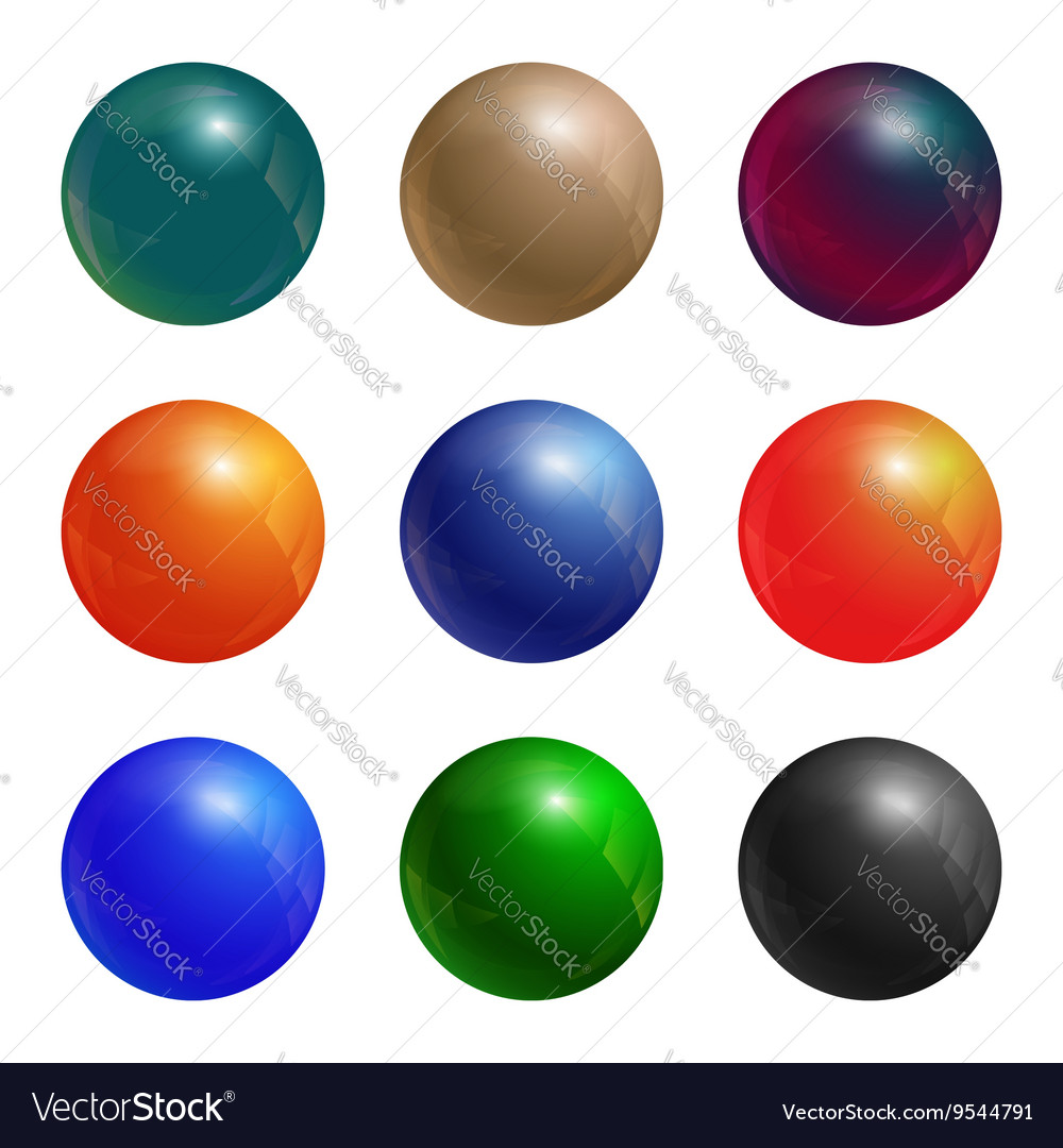 Color balls set Royalty Free Vector Image - VectorStock