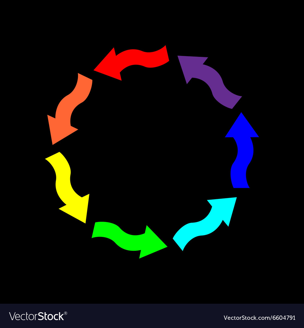 Colored arrows Royalty Free Vector Image - VectorStock