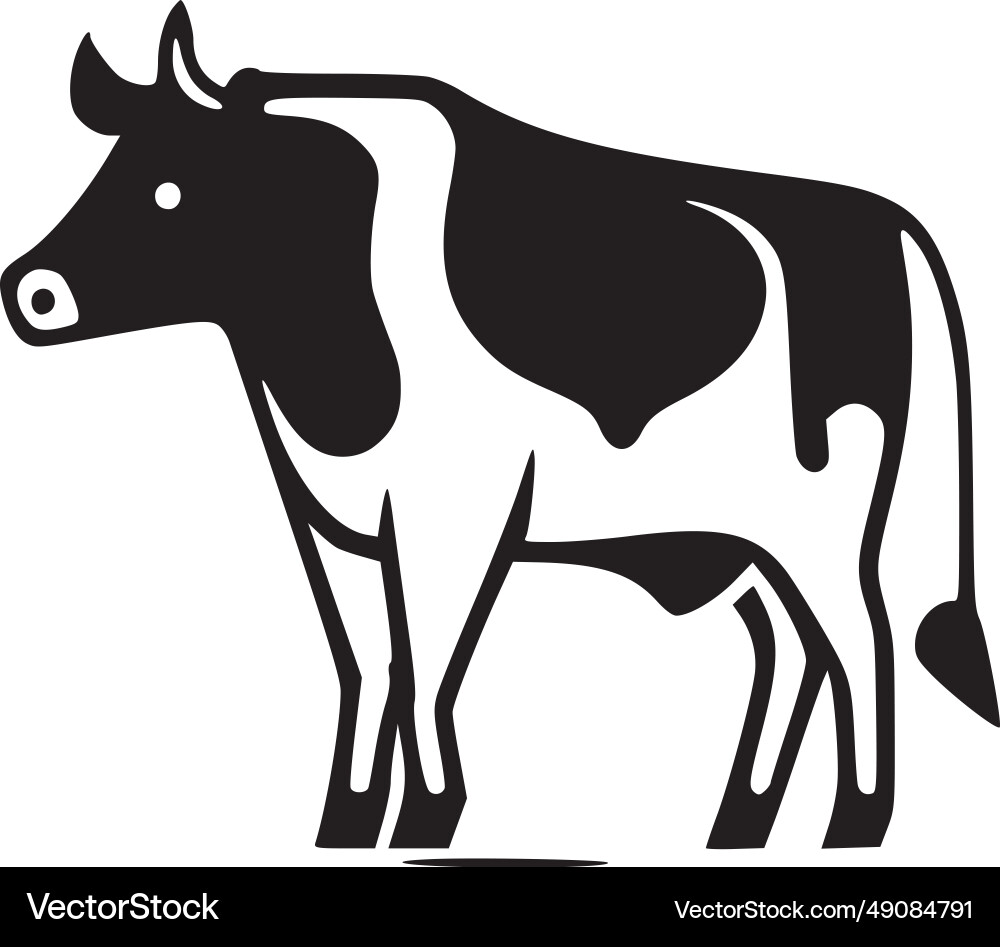 Cow - black and white isolated icon Royalty Free Vector
