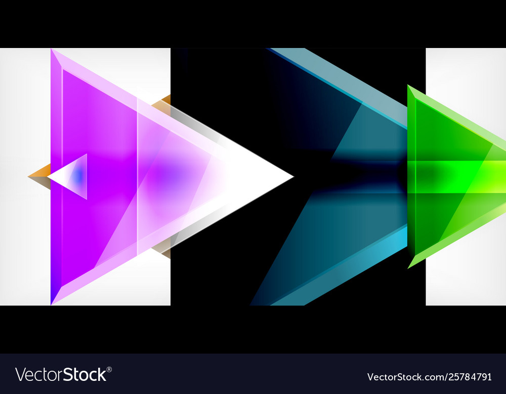 Dynamic triangle composition abstract background Vector Image