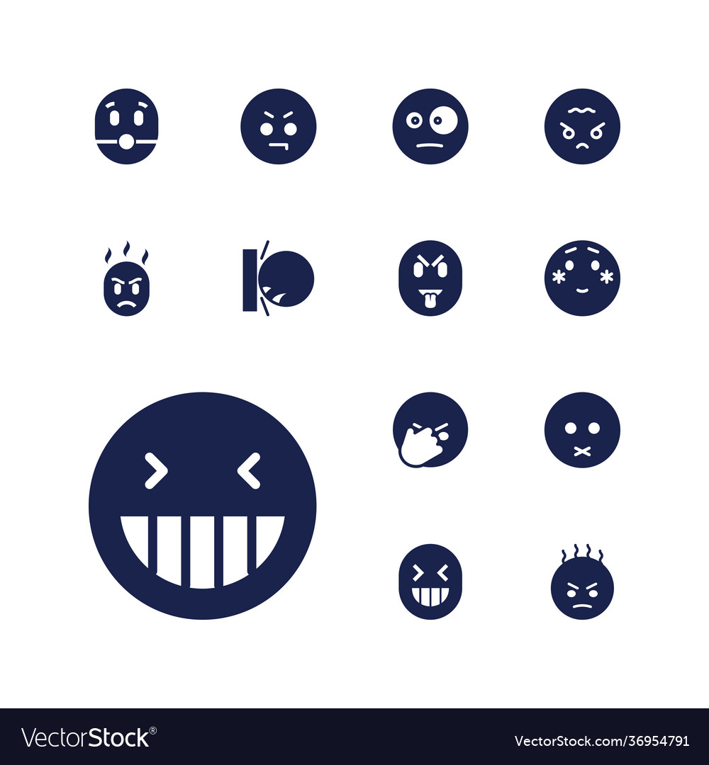 Expression icons Royalty Free Vector Image - VectorStock