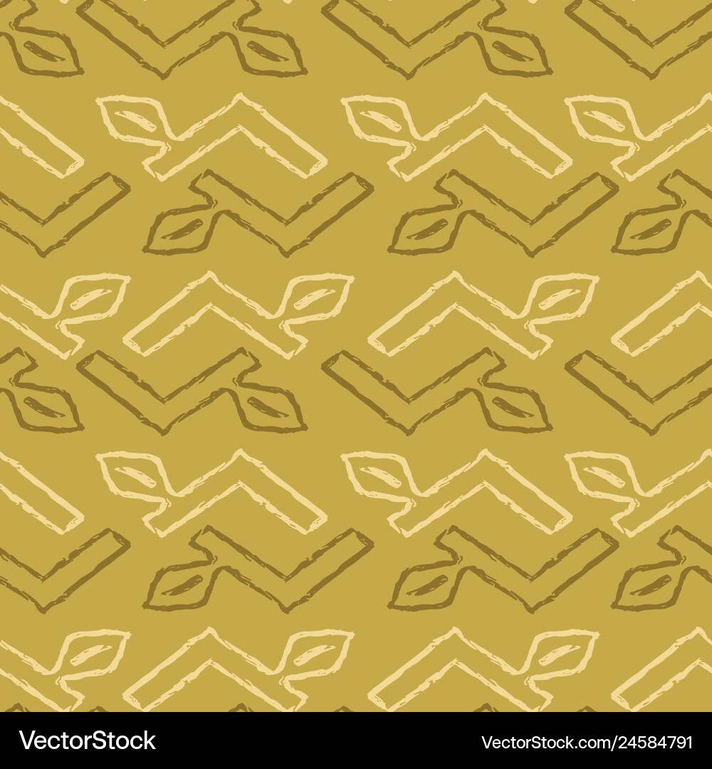 Geometric chevron leaf stripes seamless Royalty Free Vector