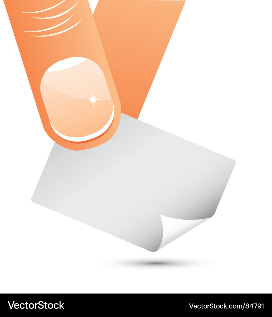 Hand paper Royalty Free Vector Image - VectorStock