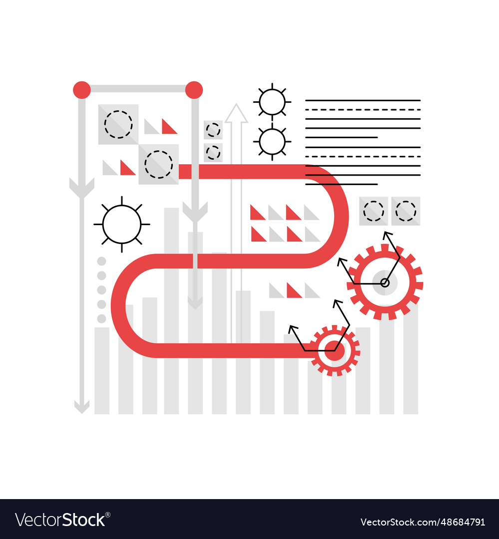 Knowledge discovery process Royalty Free Vector Image