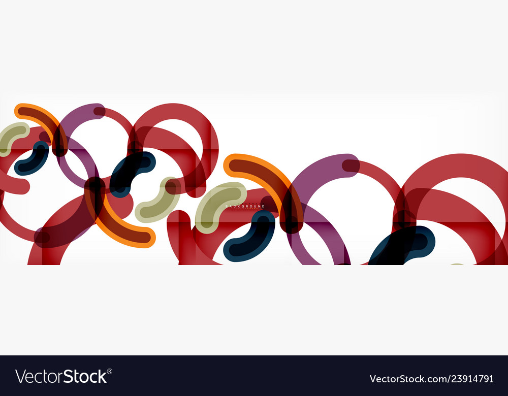 Linear design circle background Royalty Free Vector Image
