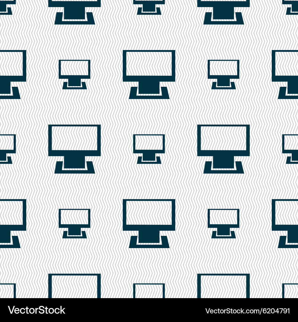 Number seven icon sign seamless abstract Vector Image