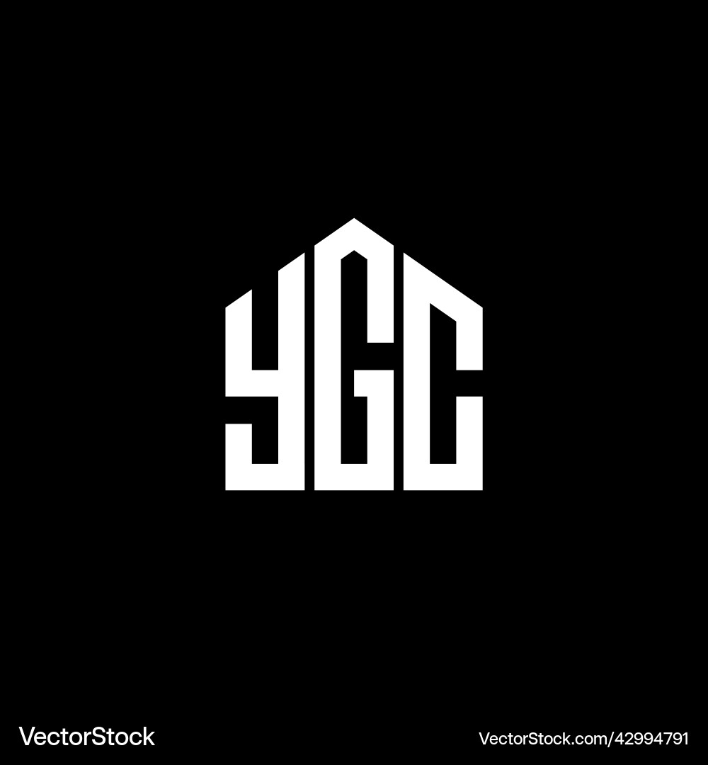 Ygc letter logo design on black background Vector Image