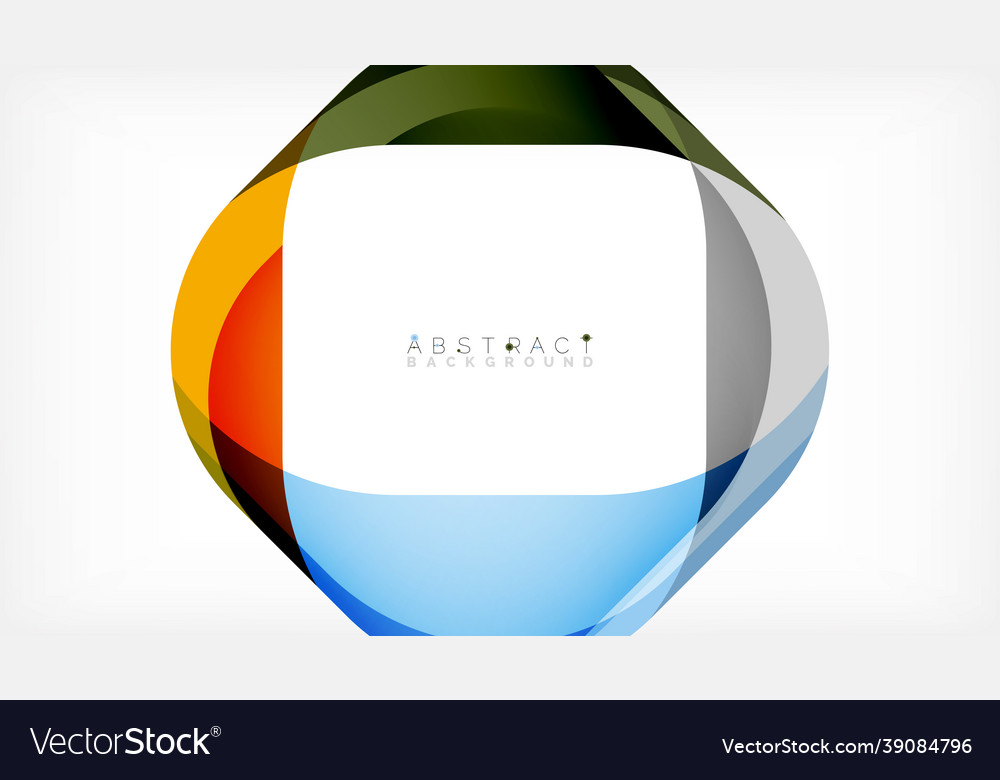 Abstract square shape with overlapping waves Vector Image