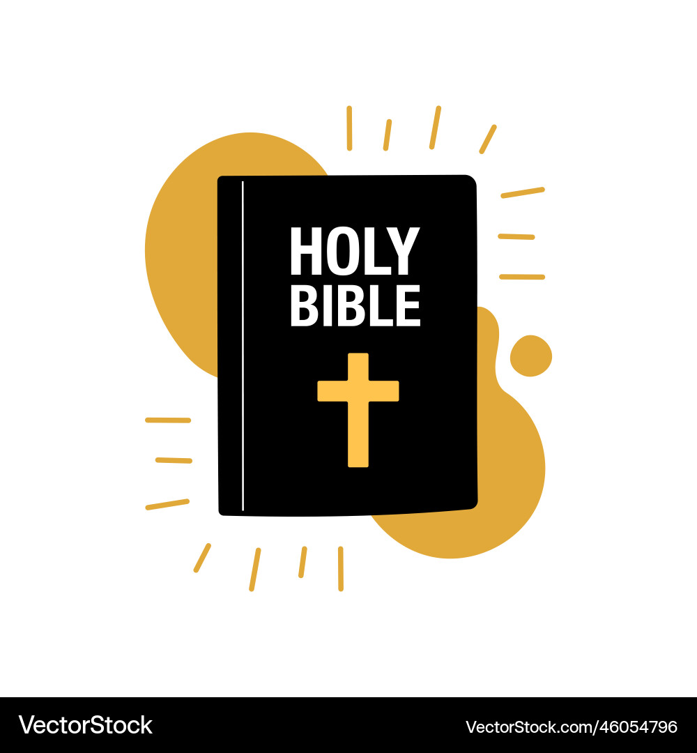 Bible icon on white background bible book with Vector Image