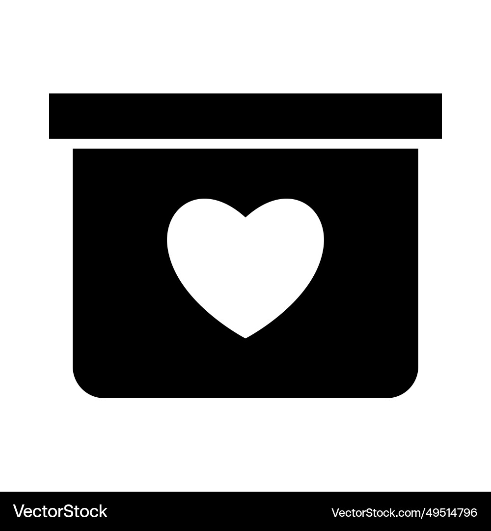 Box glyph icon for personal and commercial use Vector Image