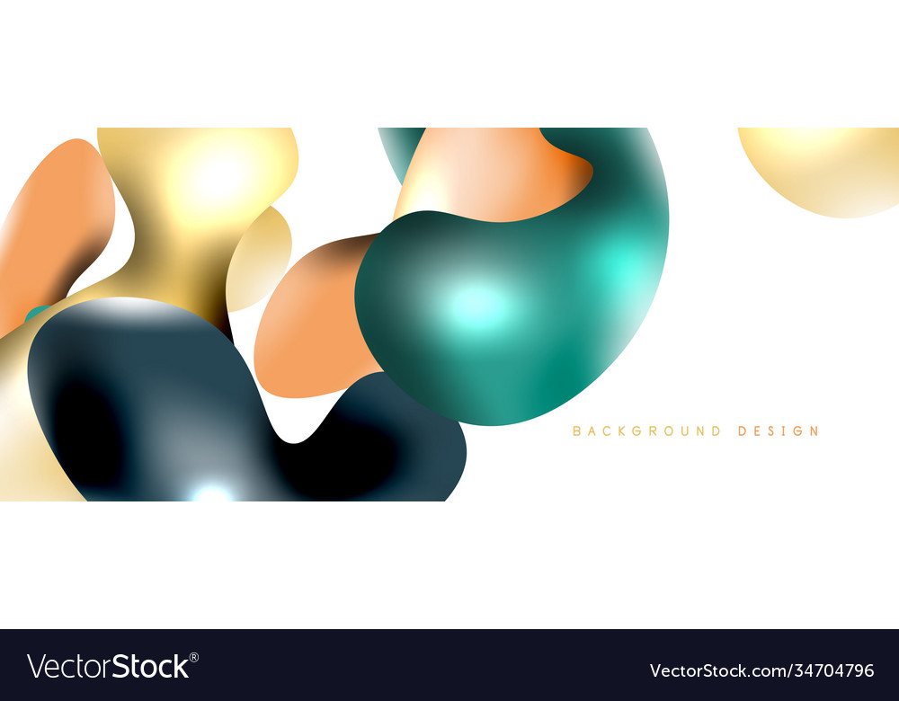 Bubbles abstract background liquid splashes Vector Image