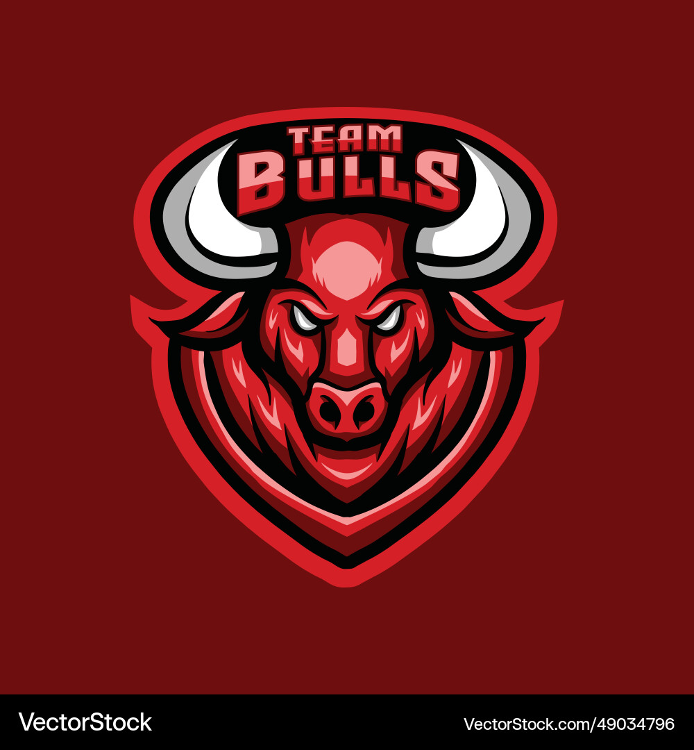Bull logo mascot design graphic Royalty Free Vector Image