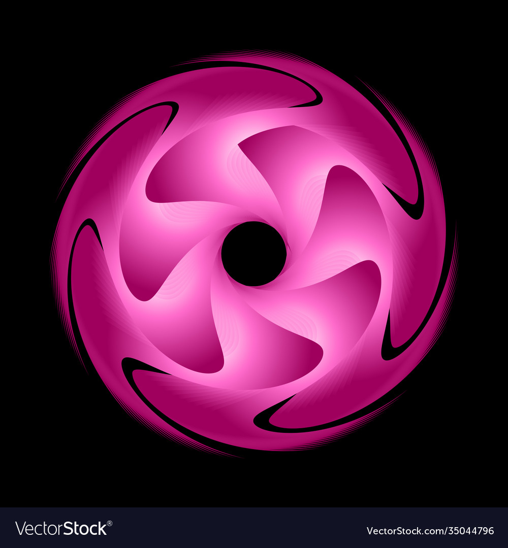 Circular spirograph transition with pink color Vector Image