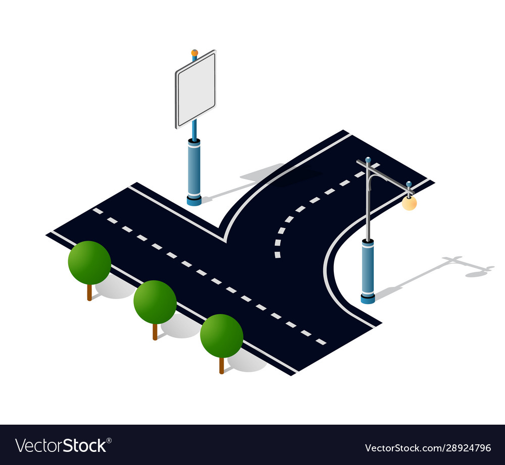 City road street is a highway Royalty Free Vector Image