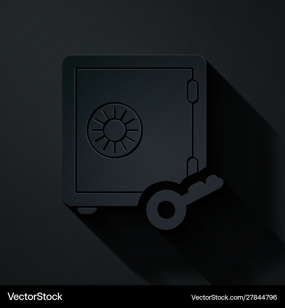 Paper cut prostake icon isolated on black Vector Image