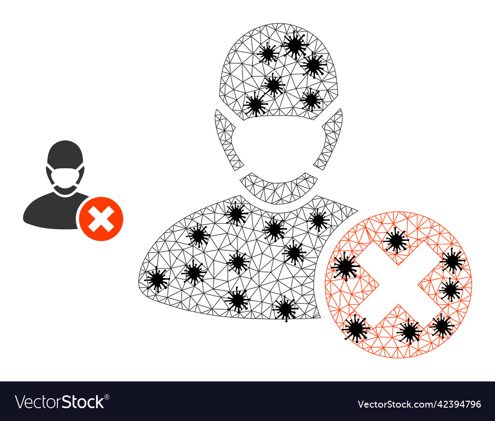 Polygonal mesh wrong masked man pictograms Vector Image Polygonal mesh wrong masked man pictograms Vector Image