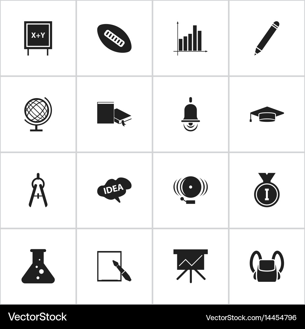Set of 16 editable science icons includes symbols Vector Image