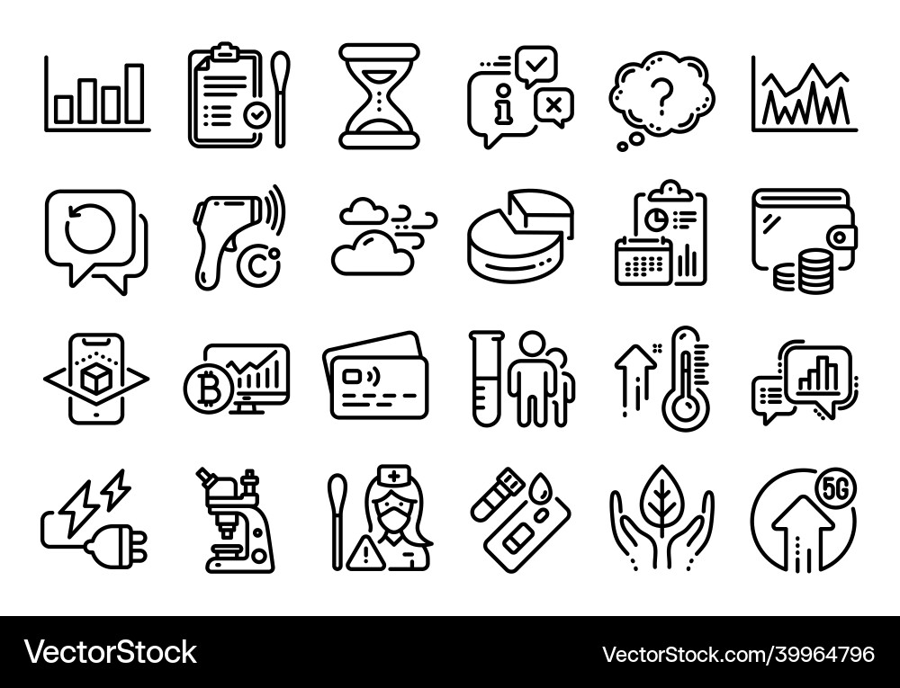Set of question mark report diagram Royalty Free Vector