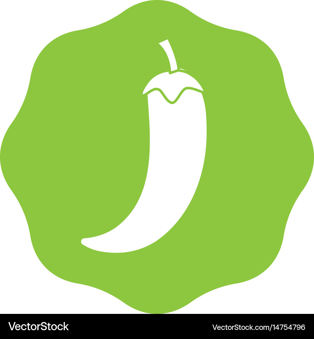 Sticker chili pepper vegetable icon Royalty Free Vector