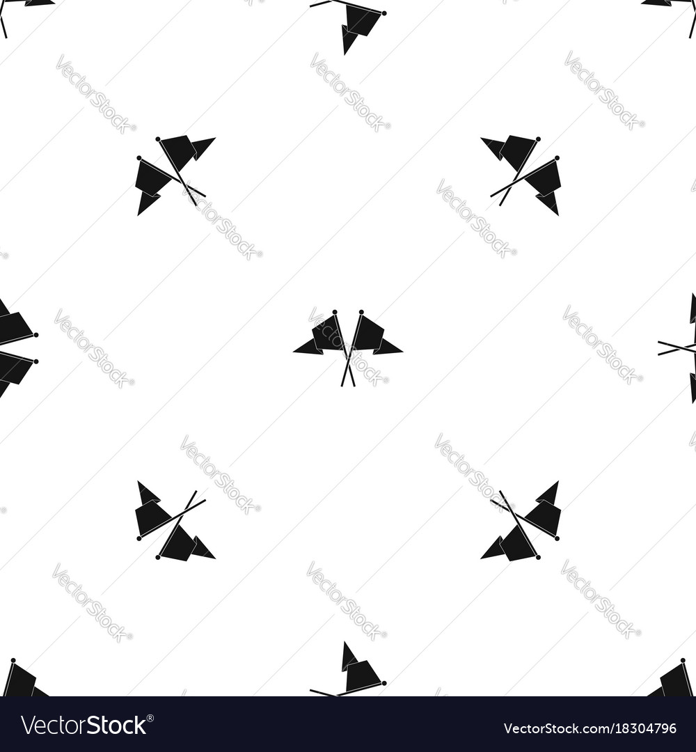 Two flags pattern seamless black Royalty Free Vector Image