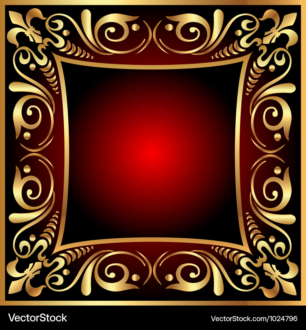Vintage golden frame Royalty Free Vector Image