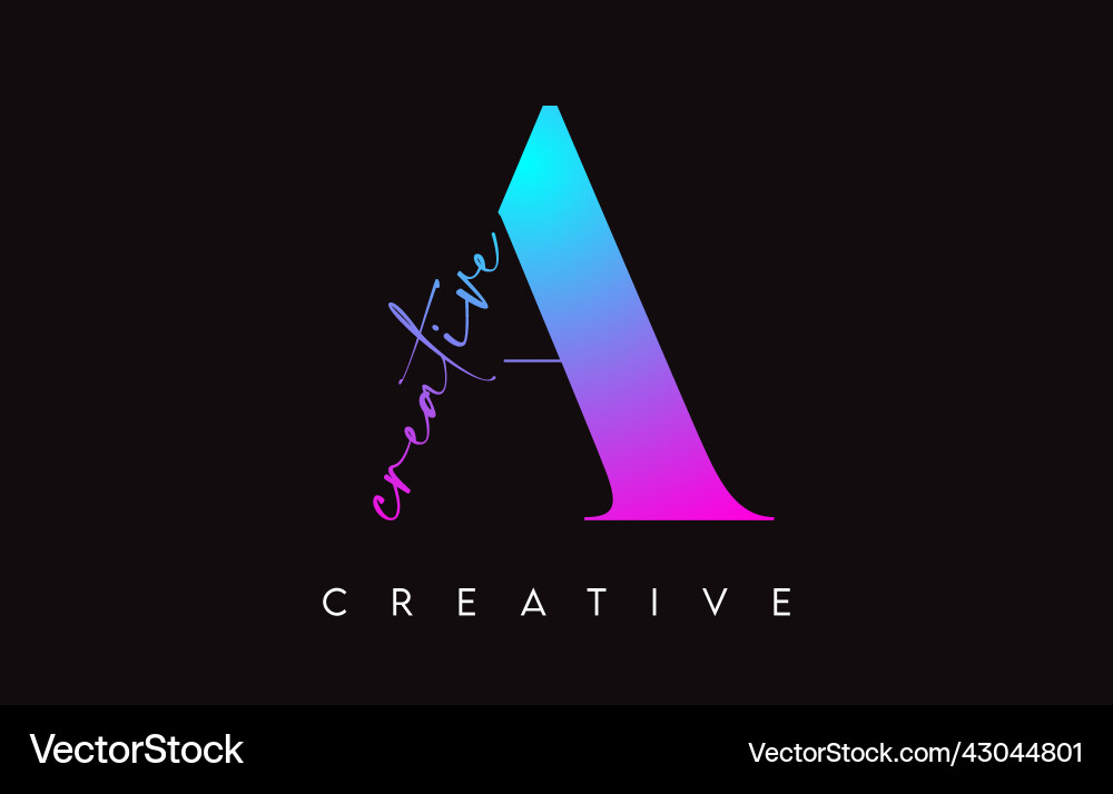 A letter design with creative cut and serif font Vector Image