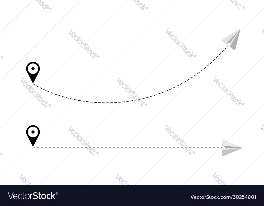 Airplane path 4 Royalty Free Vector Image - VectorStock
