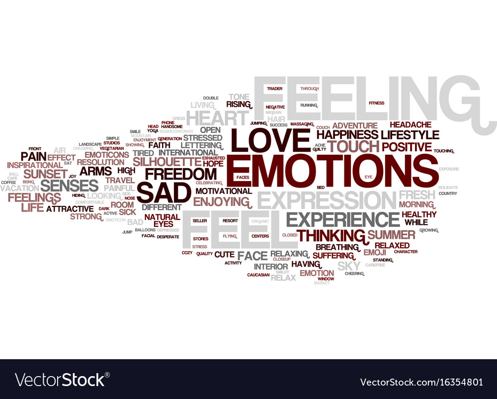 Feeling word cloud concept Royalty Free Vector Image