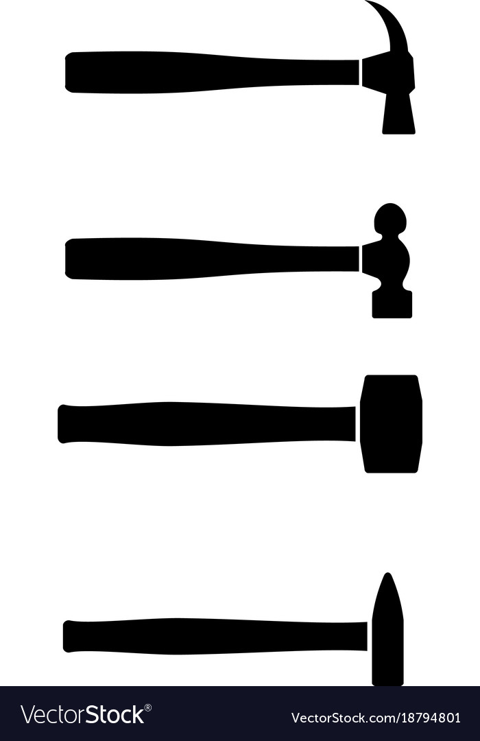 Hammer set Royalty Free Vector Image - VectorStock