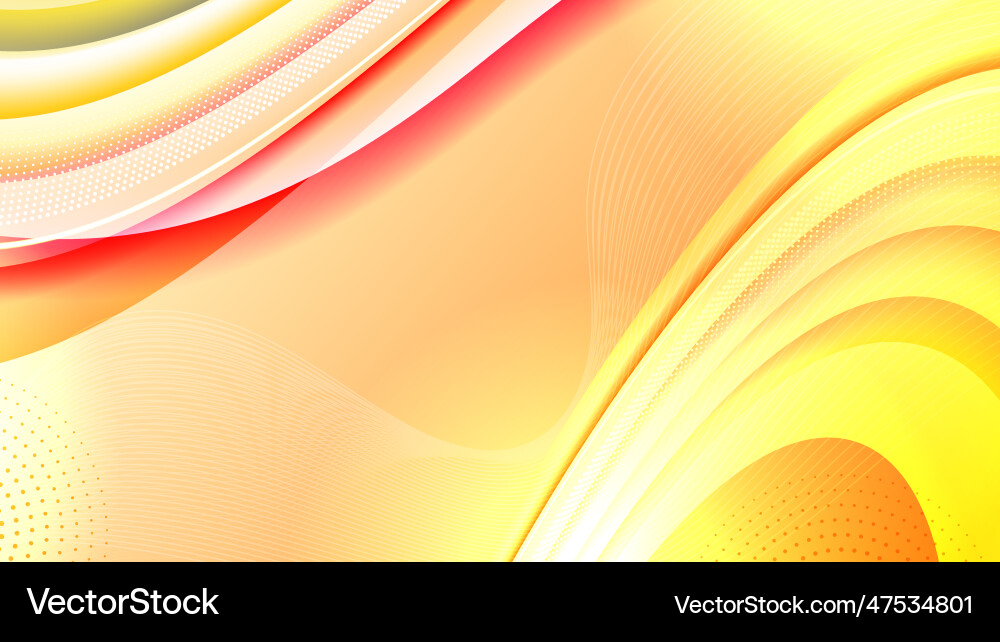 Modern orange yellow geometric shapes 3d abstract Vector Image