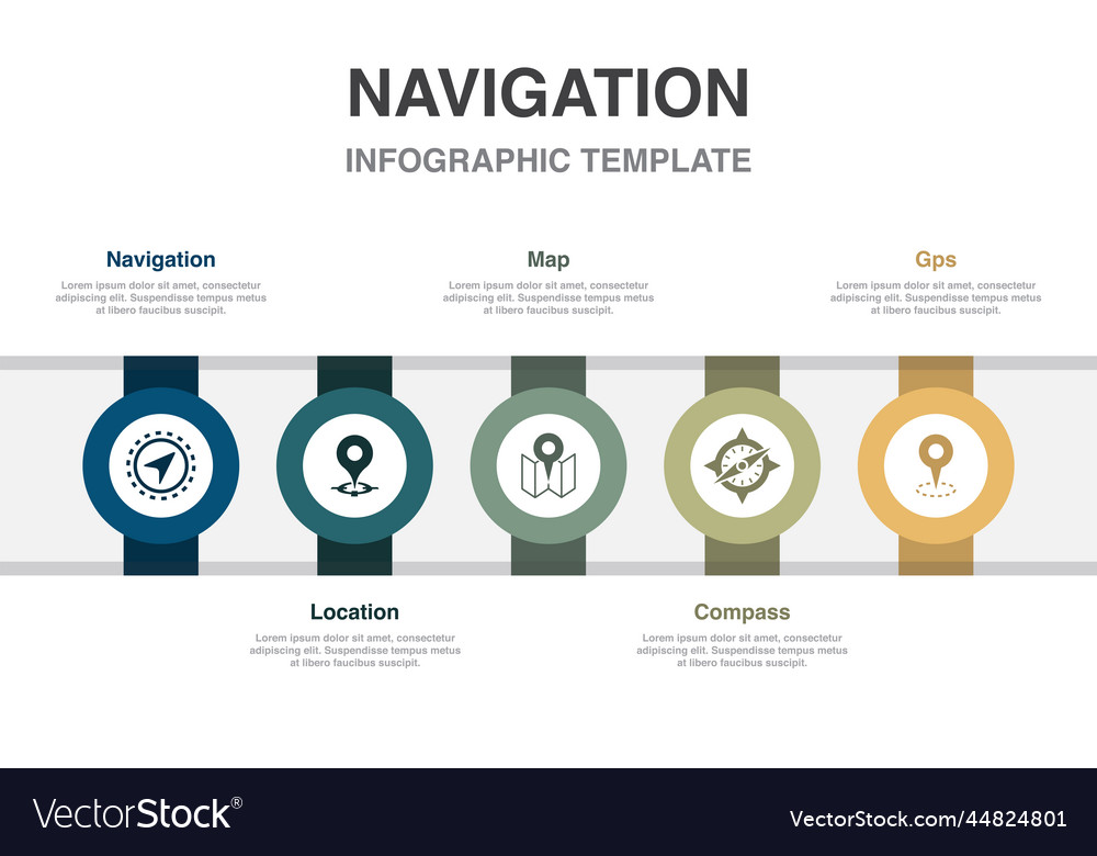 Navigation location map compass gps icons Vector Image