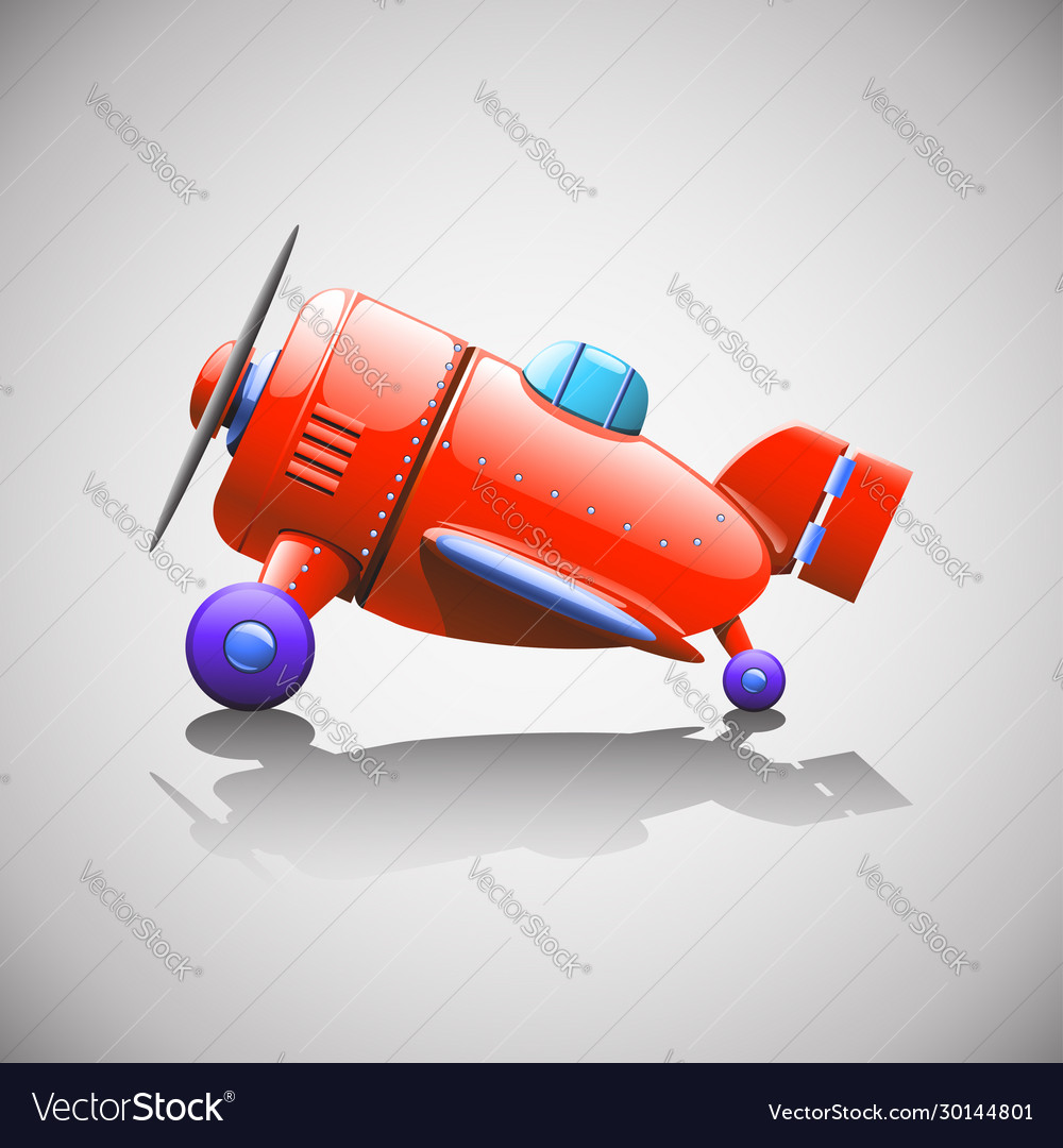 Red plane Royalty Free Vector Image - VectorStock
