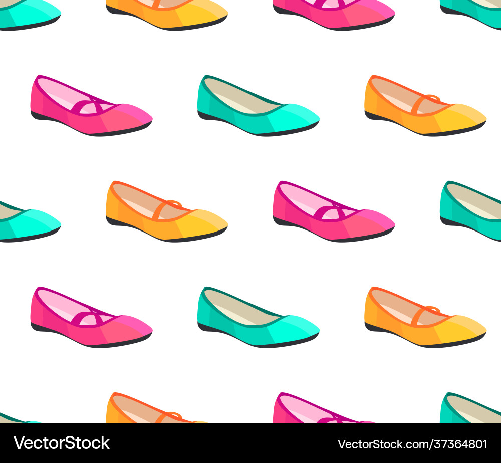 Seamless pattern with stylized woman shoes pretty Vector Image