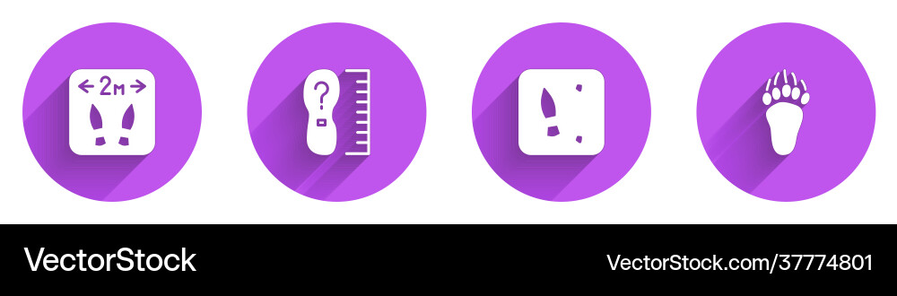 Set safe distance square measure foot size human Vector Image