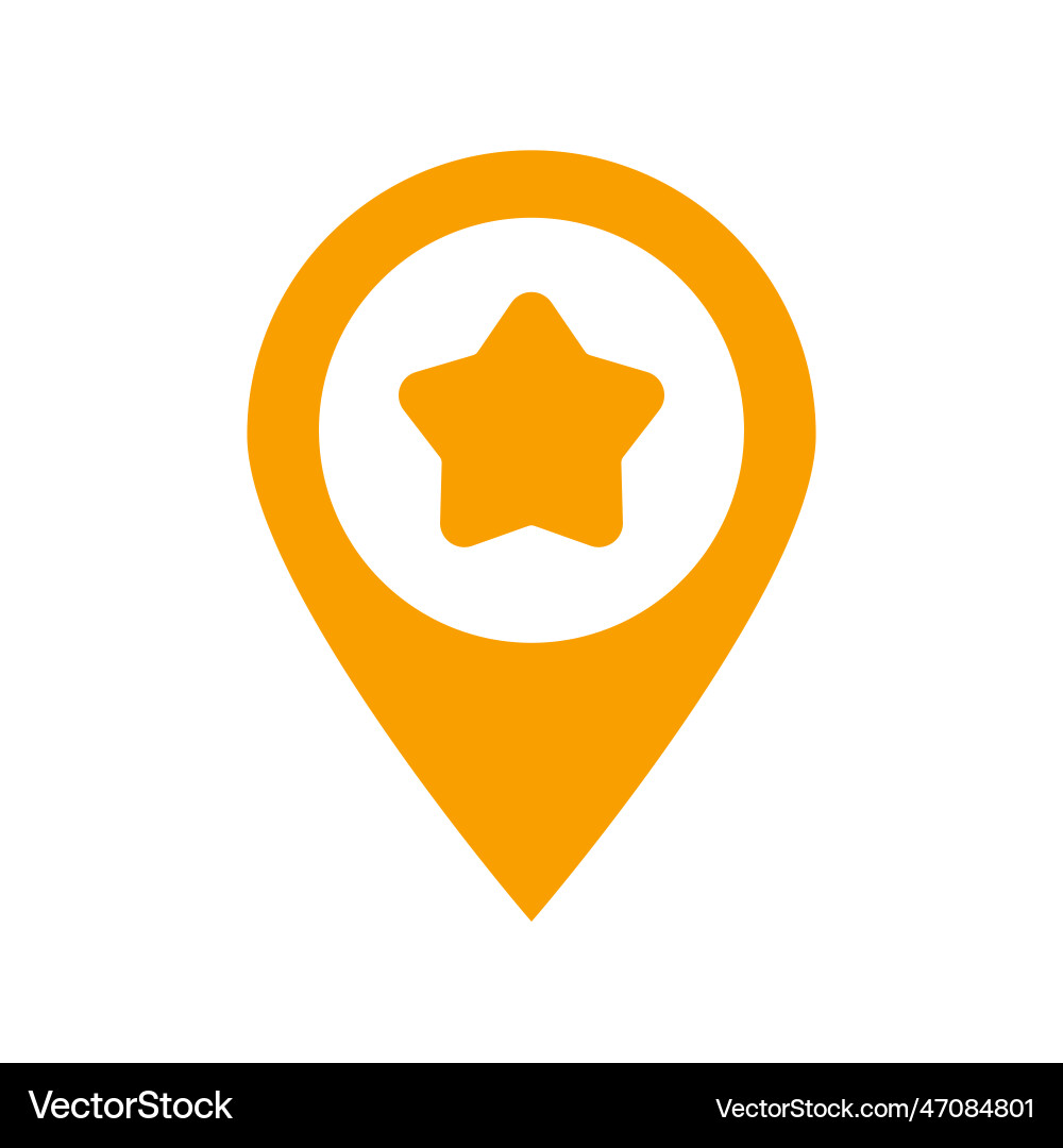 Star map pin bookmark pointer location Royalty Free Vector