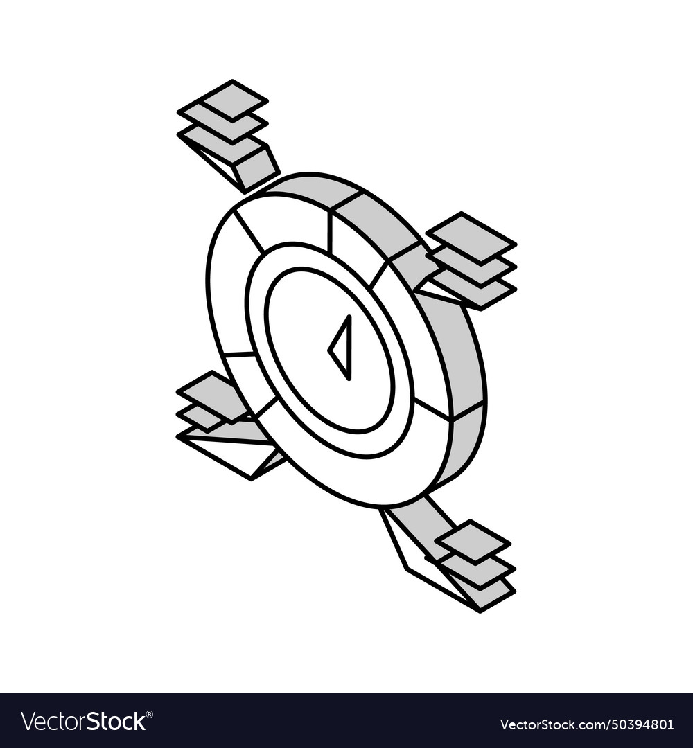 Work schedule isometric icon Royalty Free Vector Image